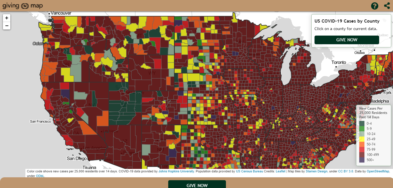 About Our Data - Giving Map